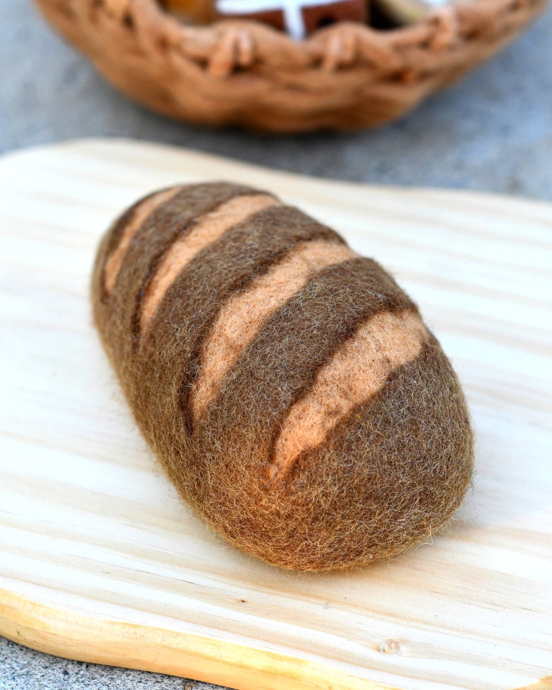 Felt Rye Bread Rye Bread Bun for Pretend Play Felt Bread Play Food - Etsy