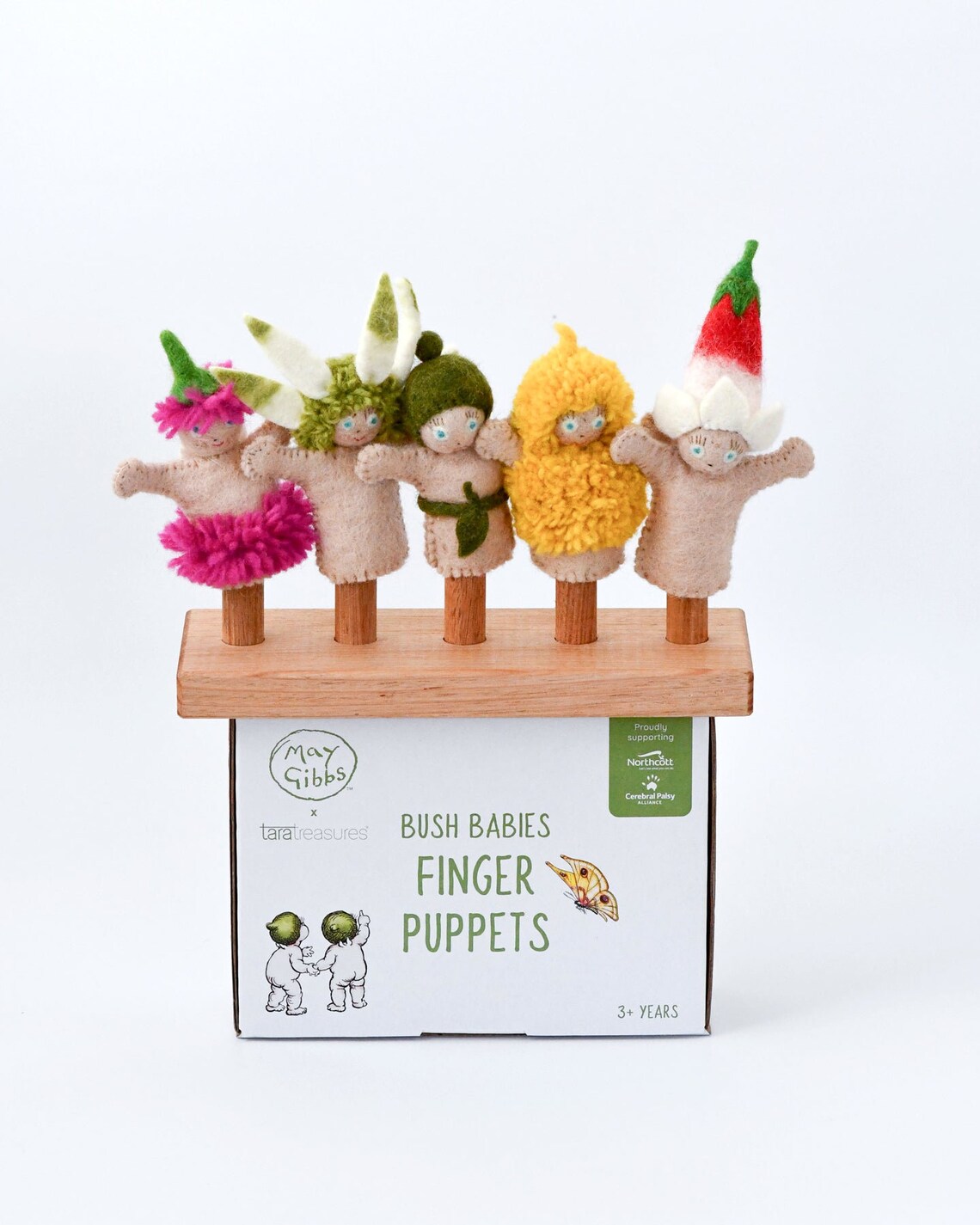 May Gibbs X Tara Treasures - Bush Babies Finger Puppets Set, Felt Bush ...