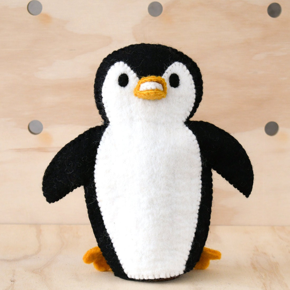 Penguin Hand Puppet Black and White Wool Felt Waldorf - Etsy
