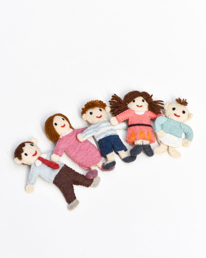 Finger Family Finger Puppets (daddy Finger, Mummy Finger, Brother ...