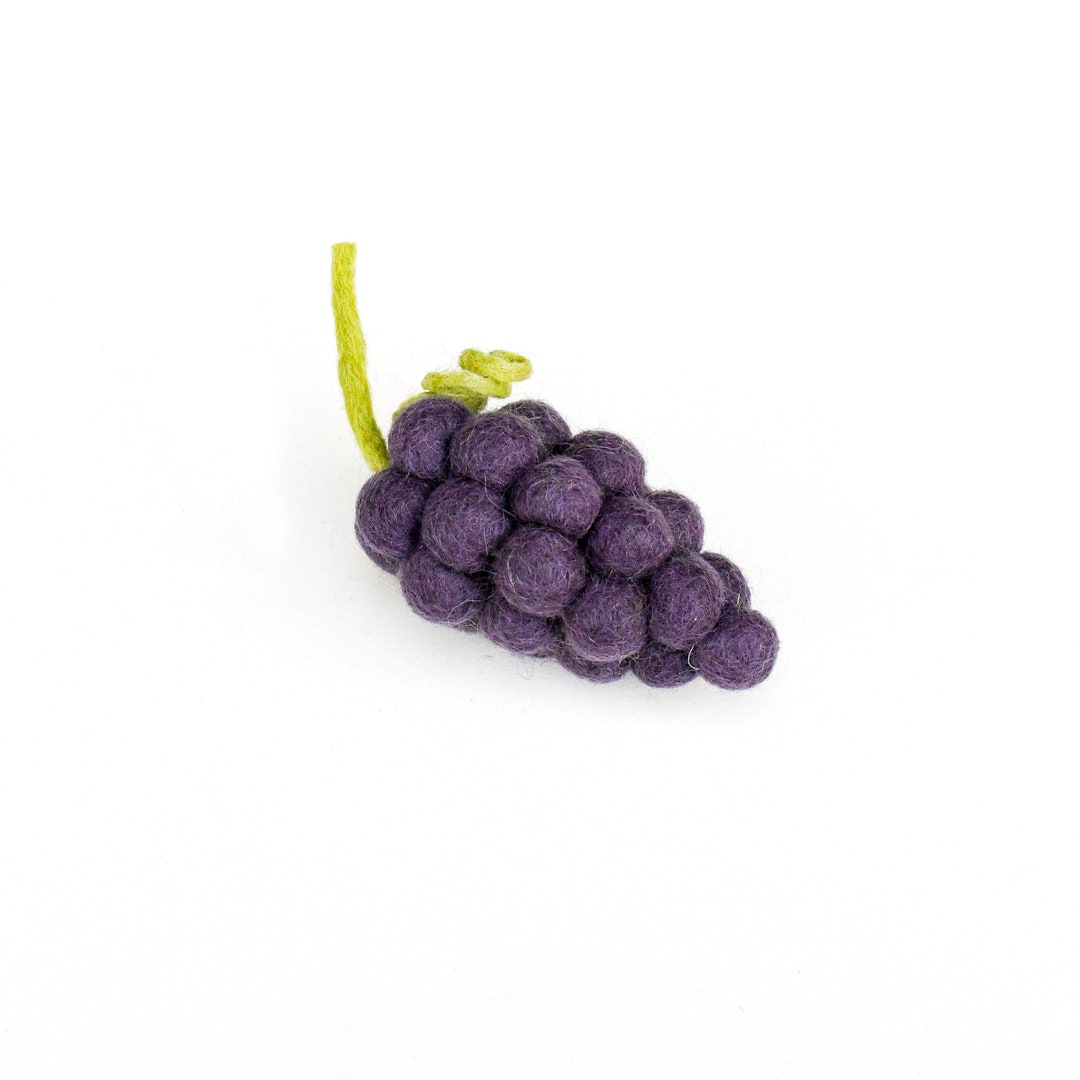 Felt Purple Grapes: Felt Black Grapes, Felt Fruits and Vegetables for ...