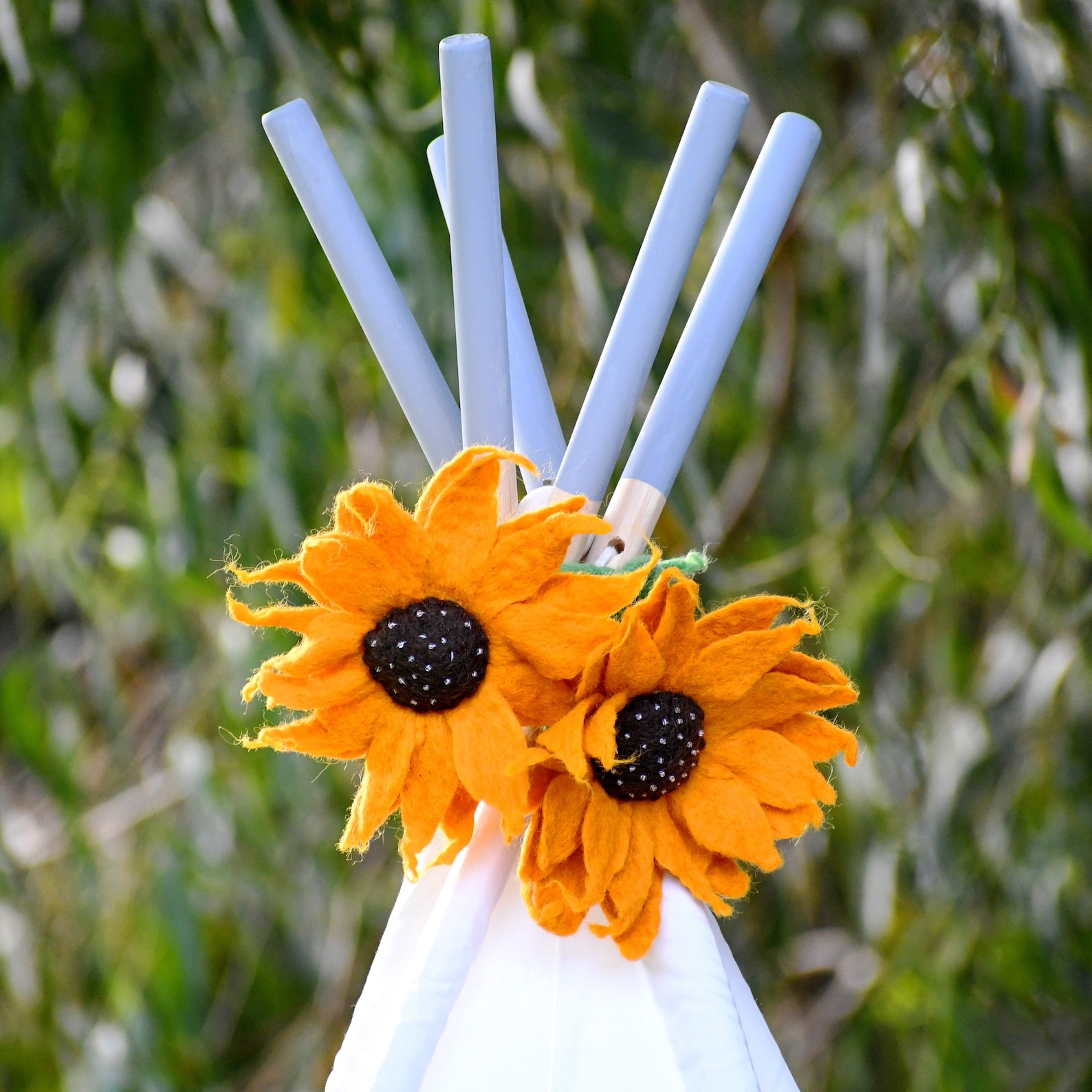 Yellow Sunflowers Teepee Topper Felt Sunflower Garland Wet - Etsy