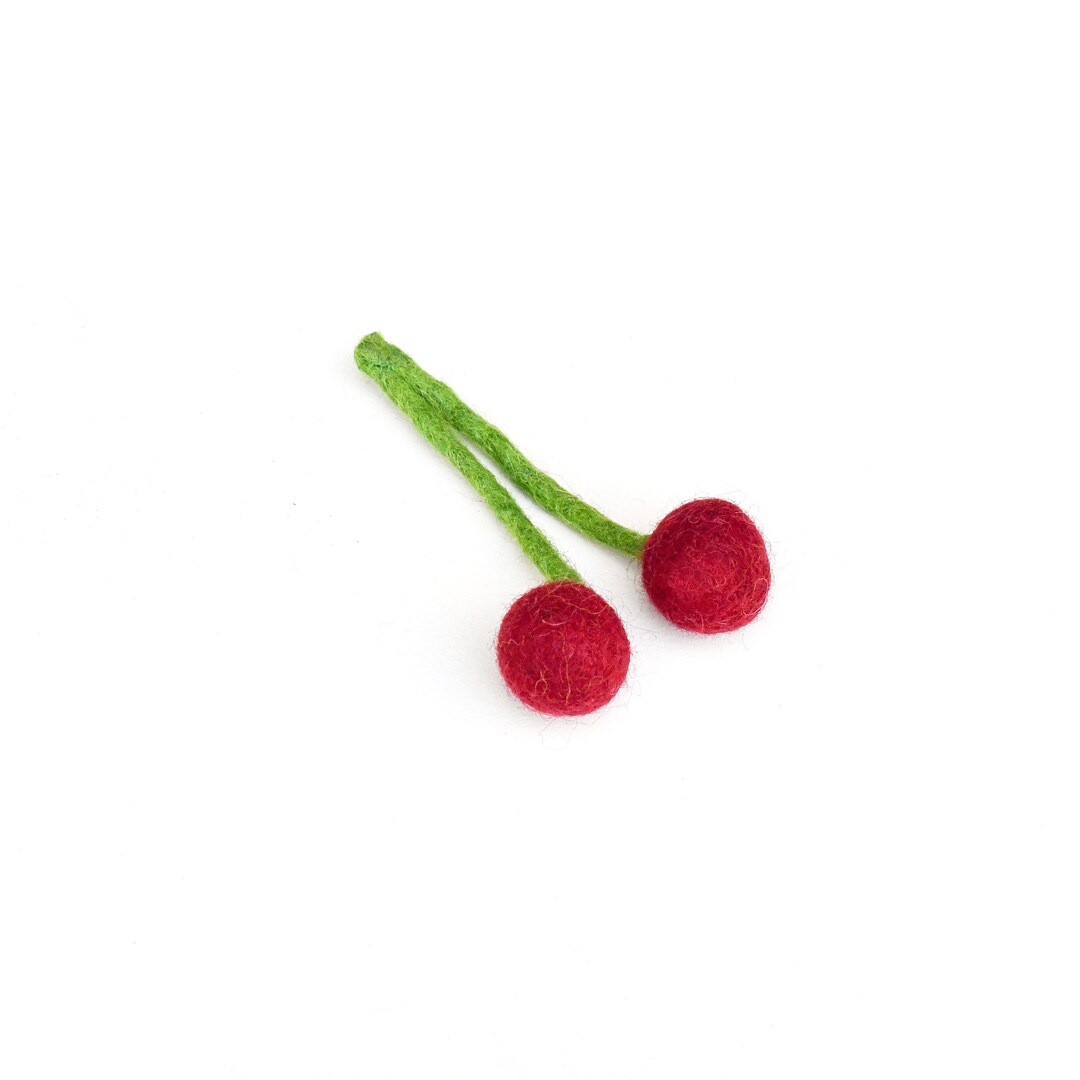 Felt Cherries | Felt Cherries for Felt Play Food | Pretend Play Fruits ...