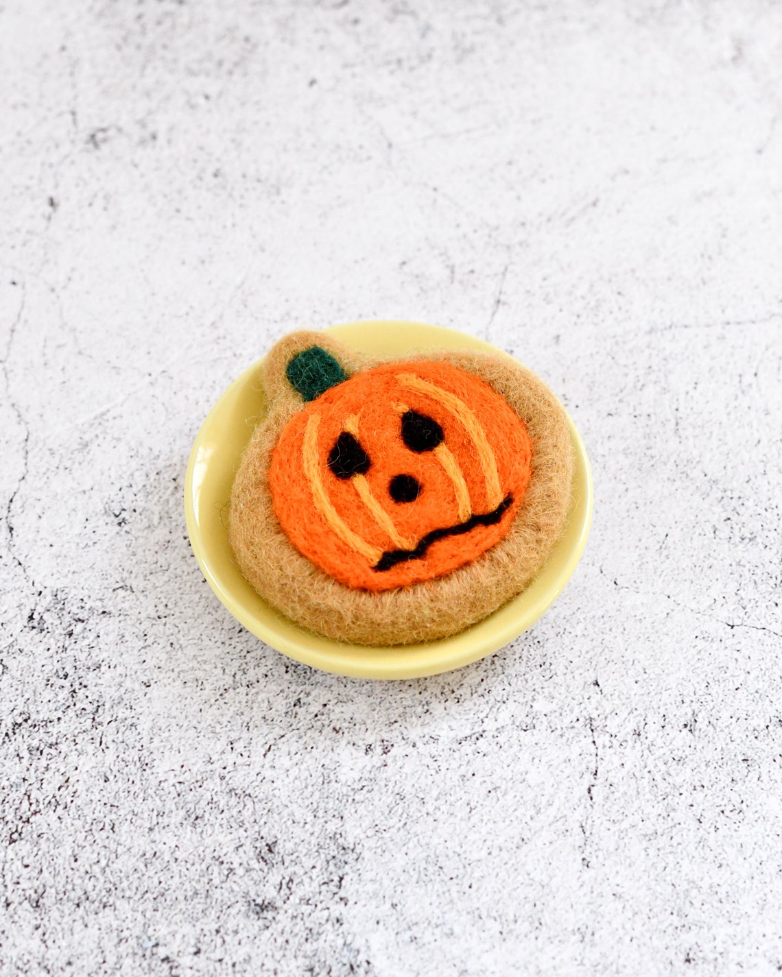 Felt Frazzled Pumpkin Cookie: Sad Pumpkin Cookie - Felt Play Food ...