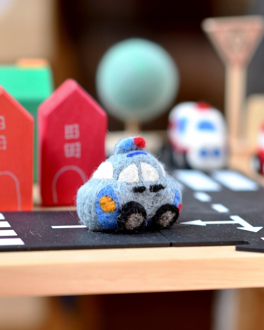 Felt Police Vehicle Toy - Needle Felted Police Vehicle - Etsy