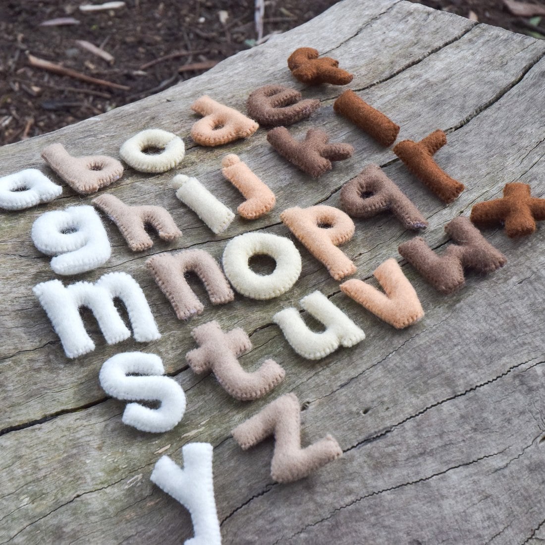 Felt Alphabet Small Letters Earthy Colours - Etsy