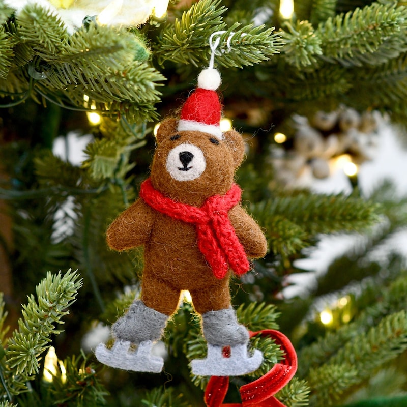 Felt Bear Ornament - Etsy
