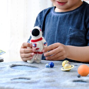 Moon Crater With Astronaut Space Felt Playscape | Moon Felt Playmat ...