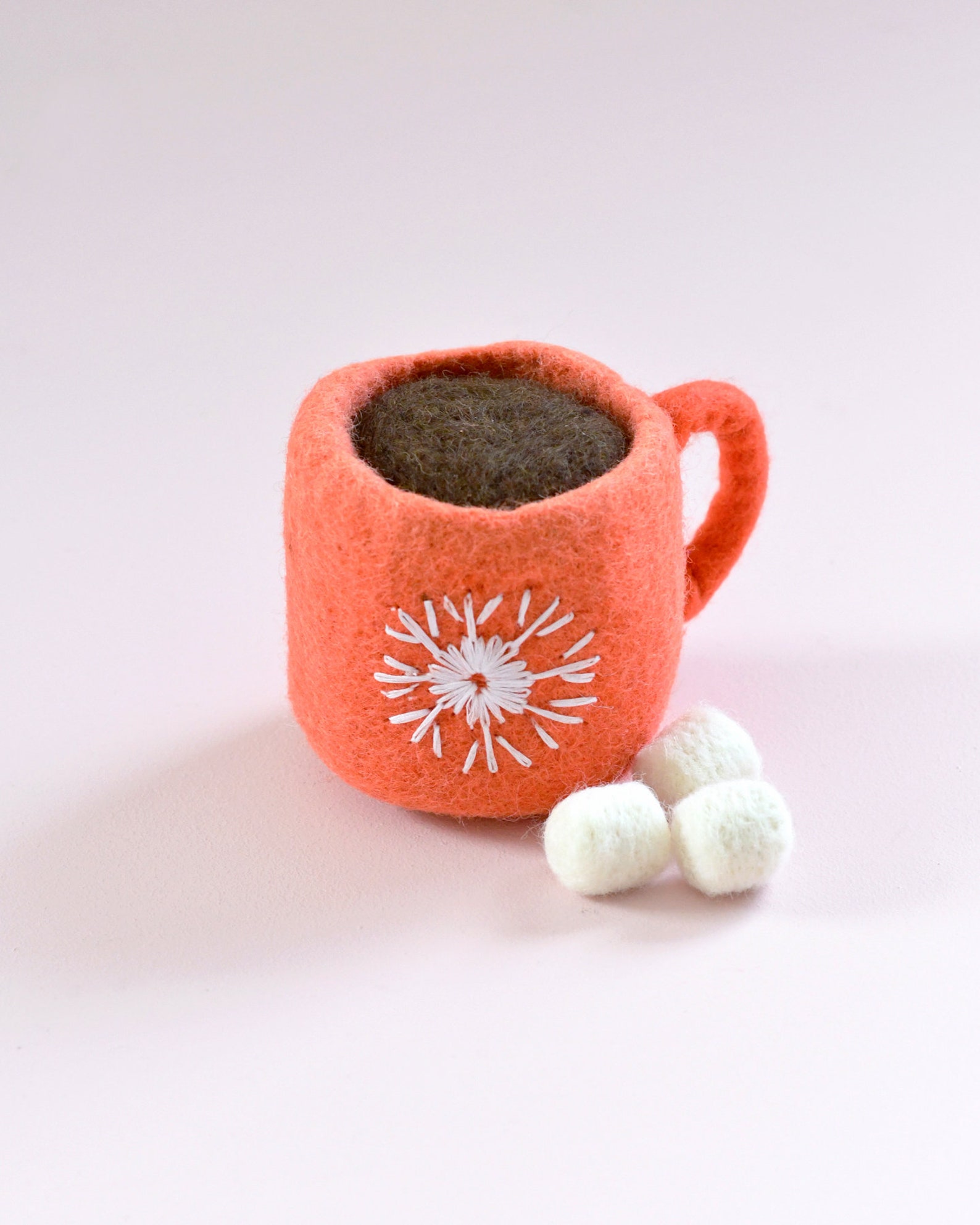 Felt Hot Chocolate Cacao With Marshmallows, Felt Play Food, Felt ...