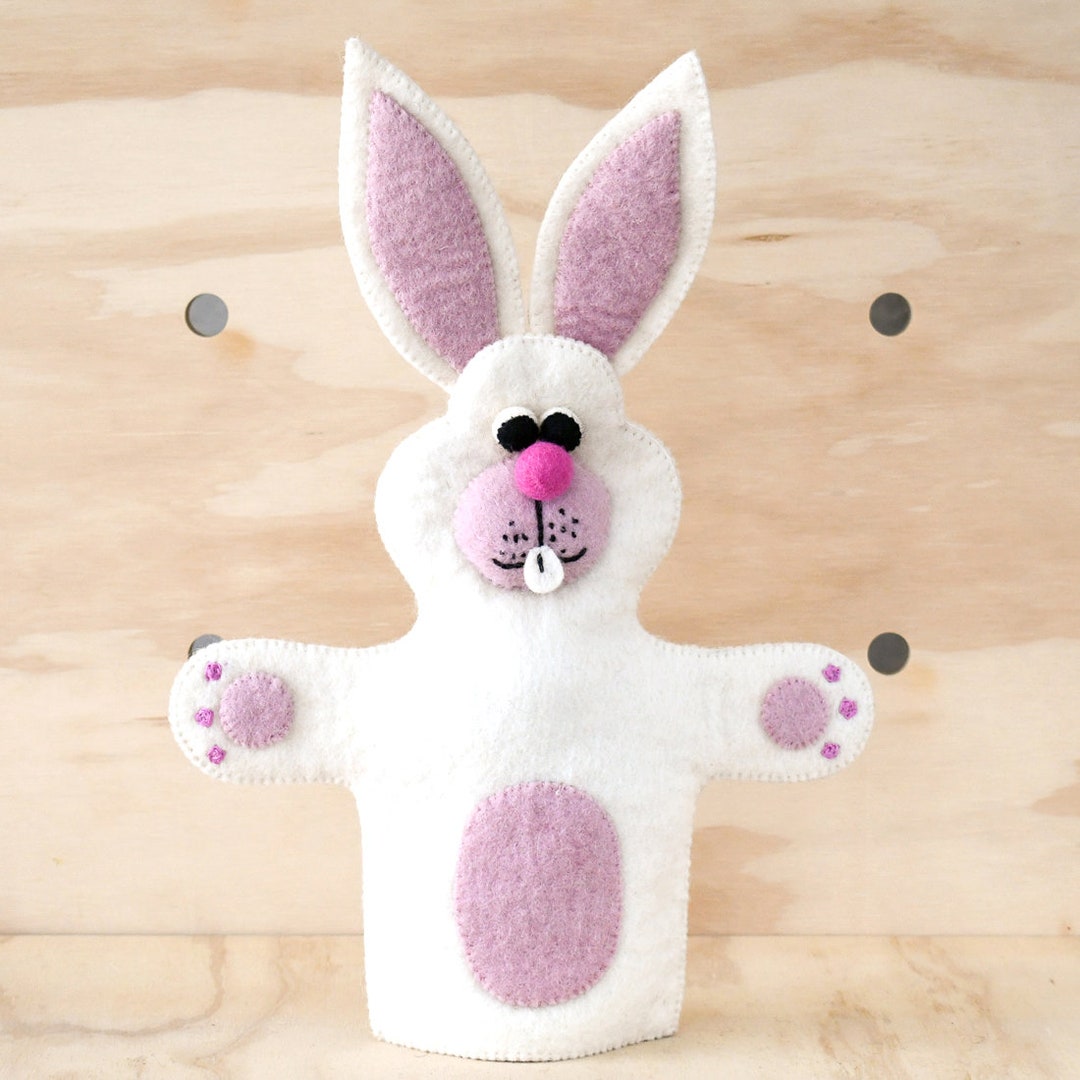 Rabbit Hand Puppet (made From Wool Felt) - Etsy