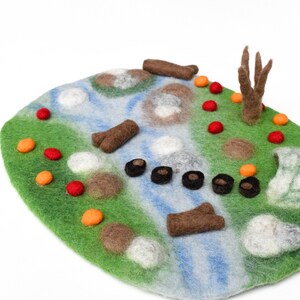 Woodland River Playscape Felt Play Mat, Waldorf Inspired Toys - Etsy