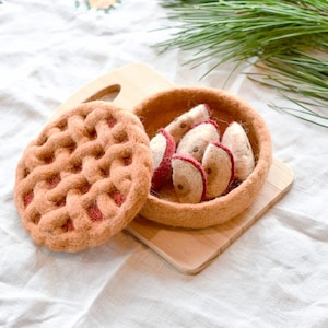 Felt Apple Pie Play Food Set | Felt Food for Pretend Play | Felt Pies ...