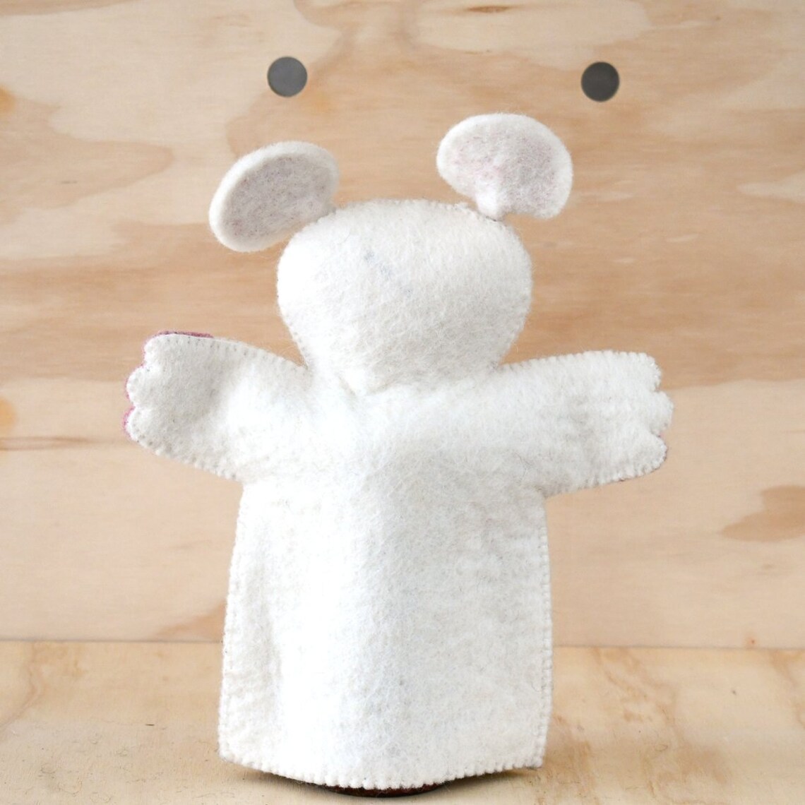 Mouse Hand Puppet / White Mouse Hand Puppet Made From Wool - Etsy
