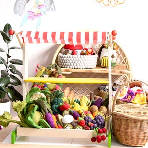 Set of 2 Raspberries | Felt Fruits and Vegetables for Pretend Play - Etsy