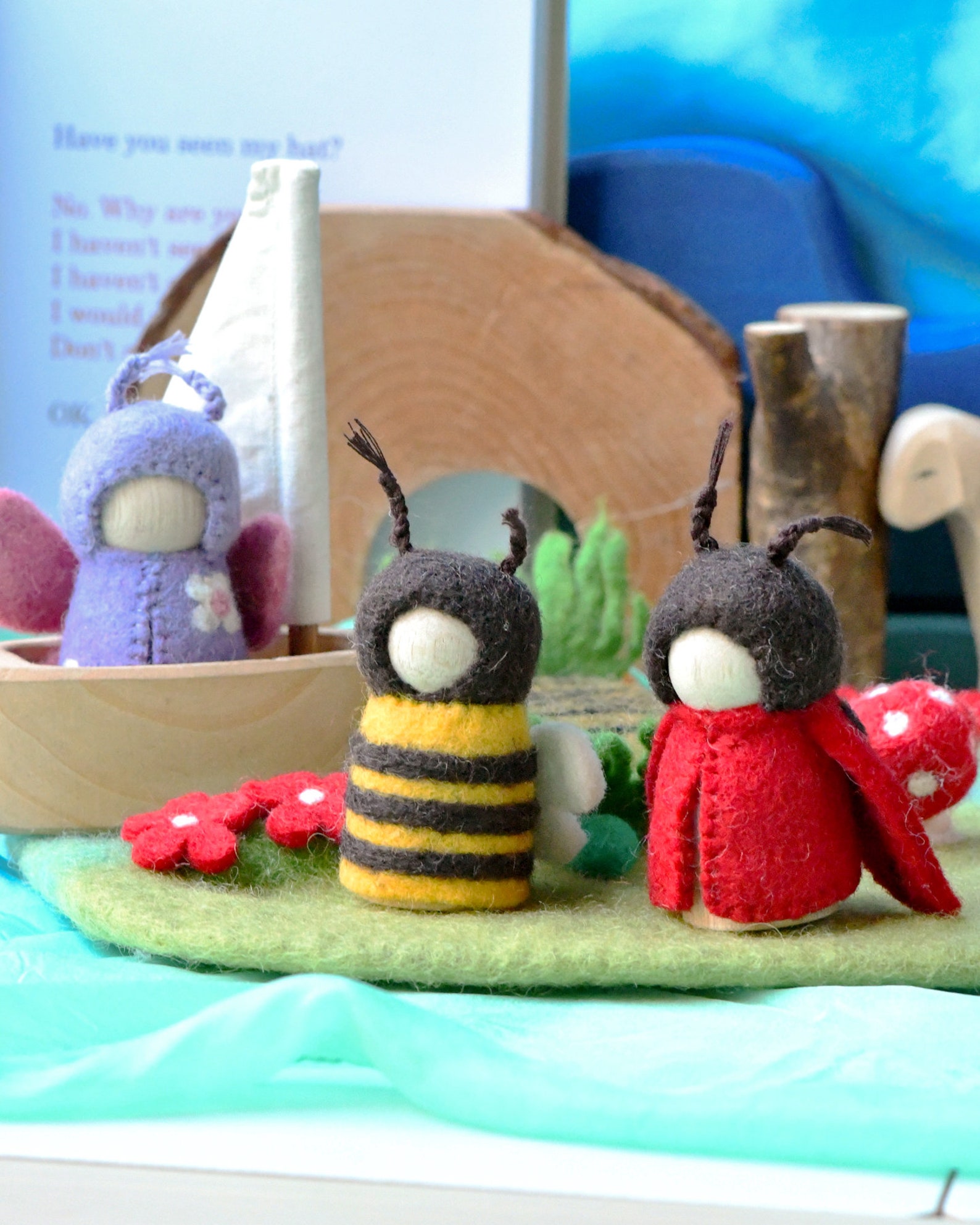 Bugs Insects Peg Dolls Set | Bee, Ladybug and Butterfly | Ethically ...