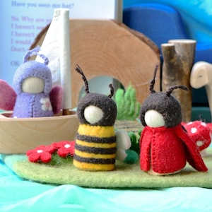 Bugs Insects Peg Dolls Set | Bee, Ladybug and Butterfly | Ethically ...
