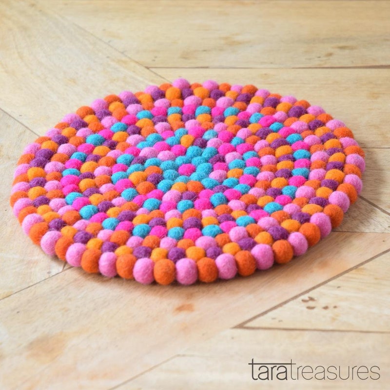Felt Ball Trivet - Etsy