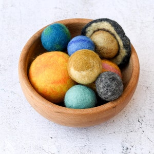 Solar System Outer Space Felt Planets (made From Wool Felt) Sun ...