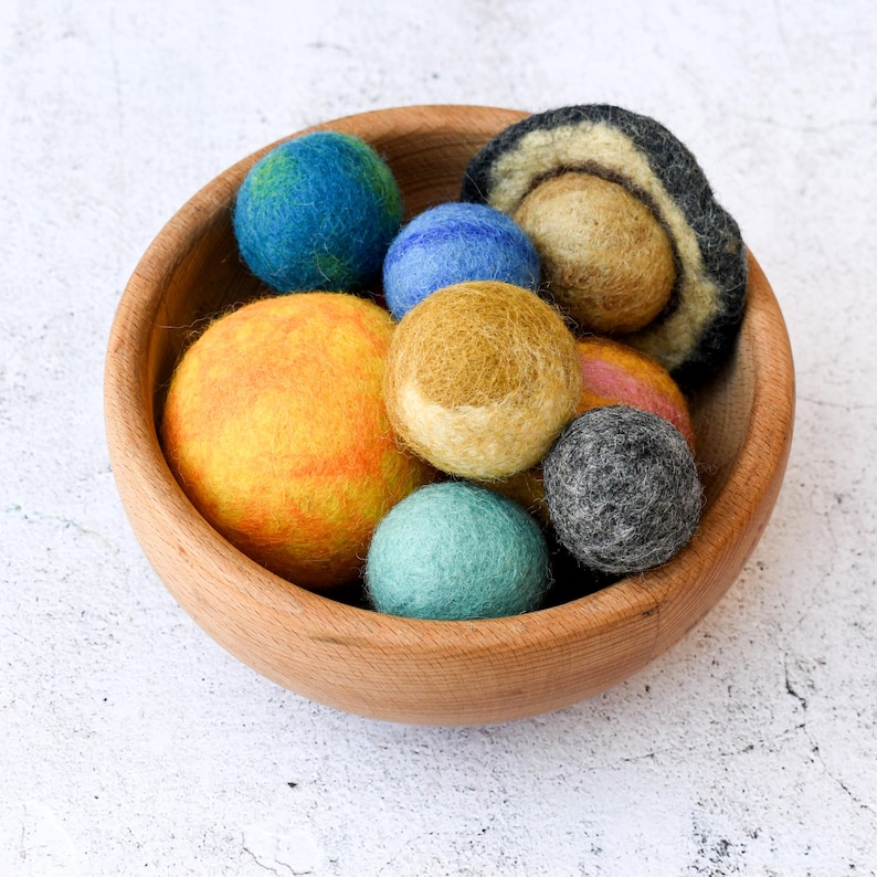 Solar System Outer Space Felt Planets (made From Wool Felt) Sun ...