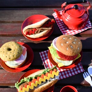 Felt Hot Dog Play Food Set, Hot Dog Toy for Pretend Play, Imaginative ...