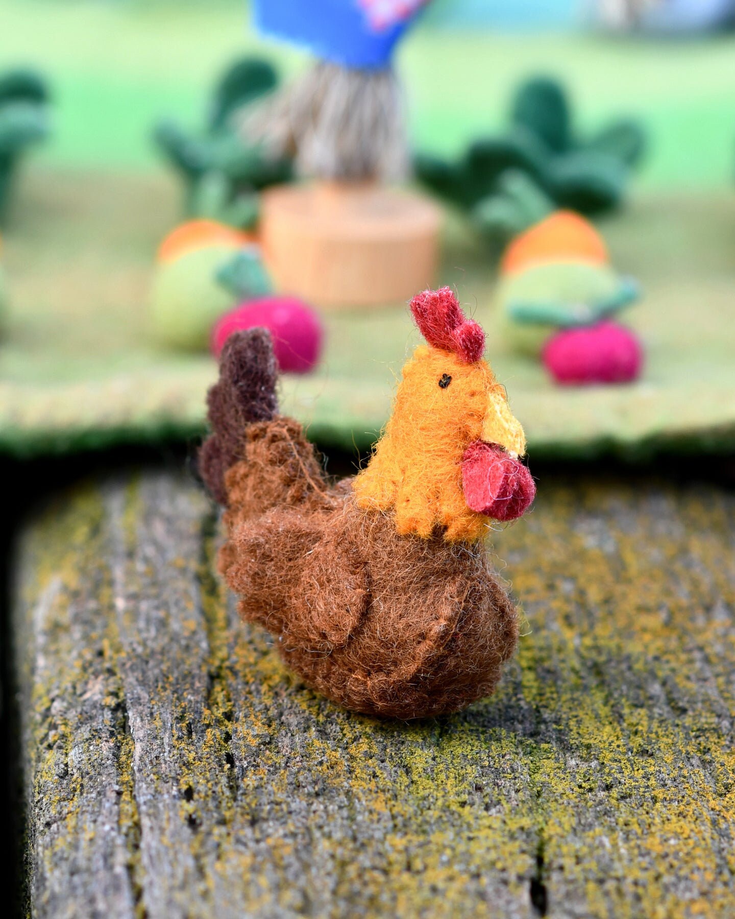 Felt Chicken Farm Animal Toy, Montessori Farm Hen Toy, Montessori ...