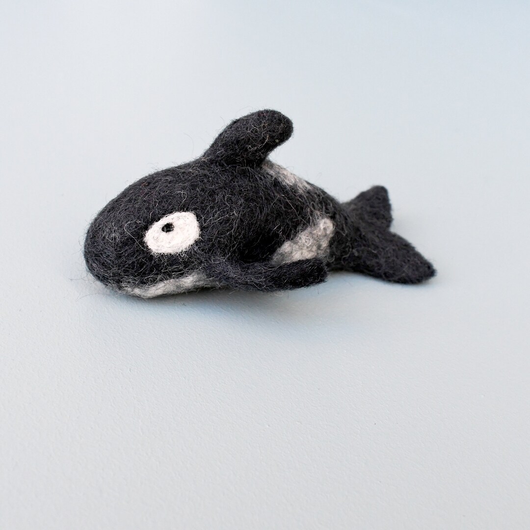 Felt Orca Killer Whale, Needle Felted Orca Killer Whale Toy, Small ...
