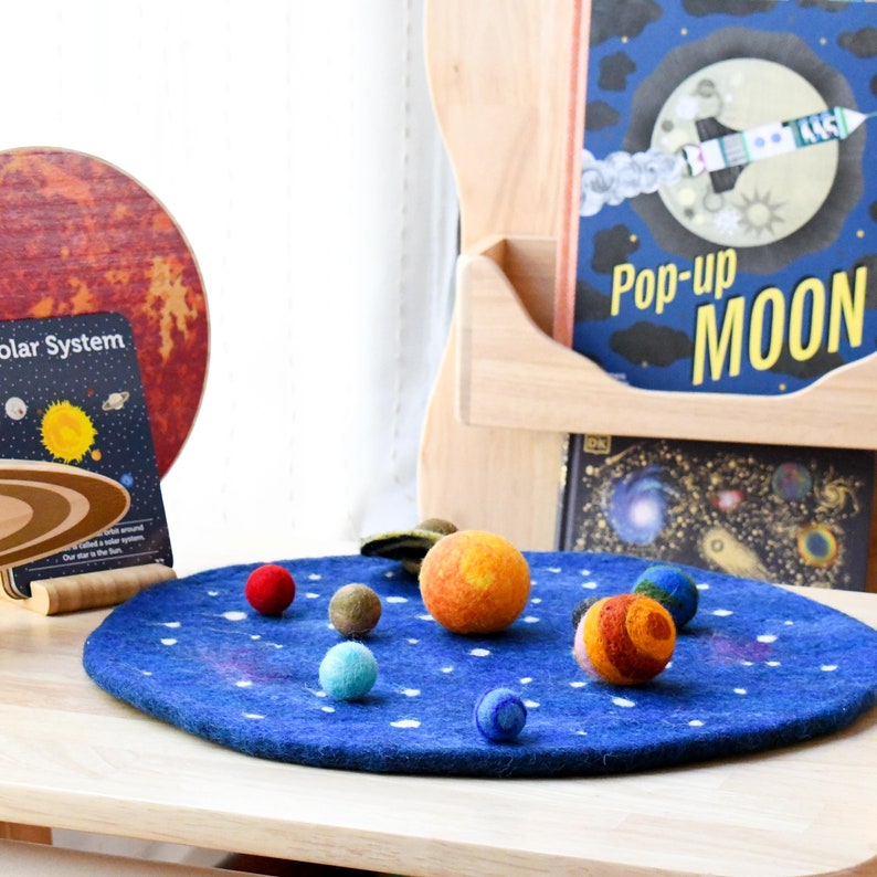 Solar System Outer Space Play Mat With Felt Planets / STEM - Etsy