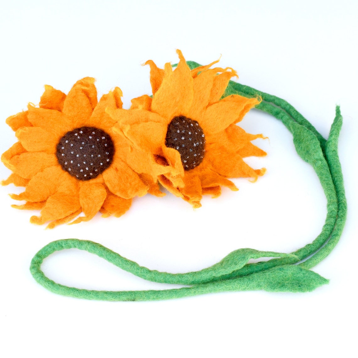 Yellow Sunflowers Teepee Topper, Felt Sunflower Garland, Wet Felting ...