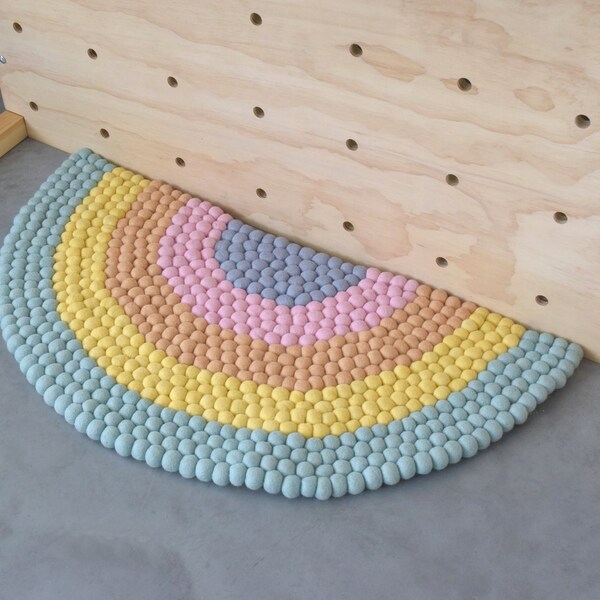Felt Ball Rug - Etsy