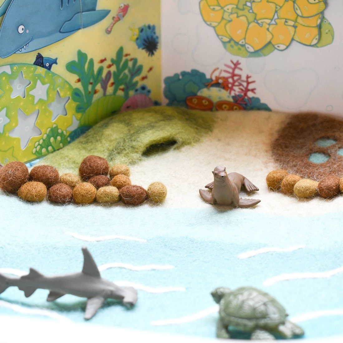 Sea Beach and Rockpool Playscape Felt Play Mat for Small - Etsy Australia
