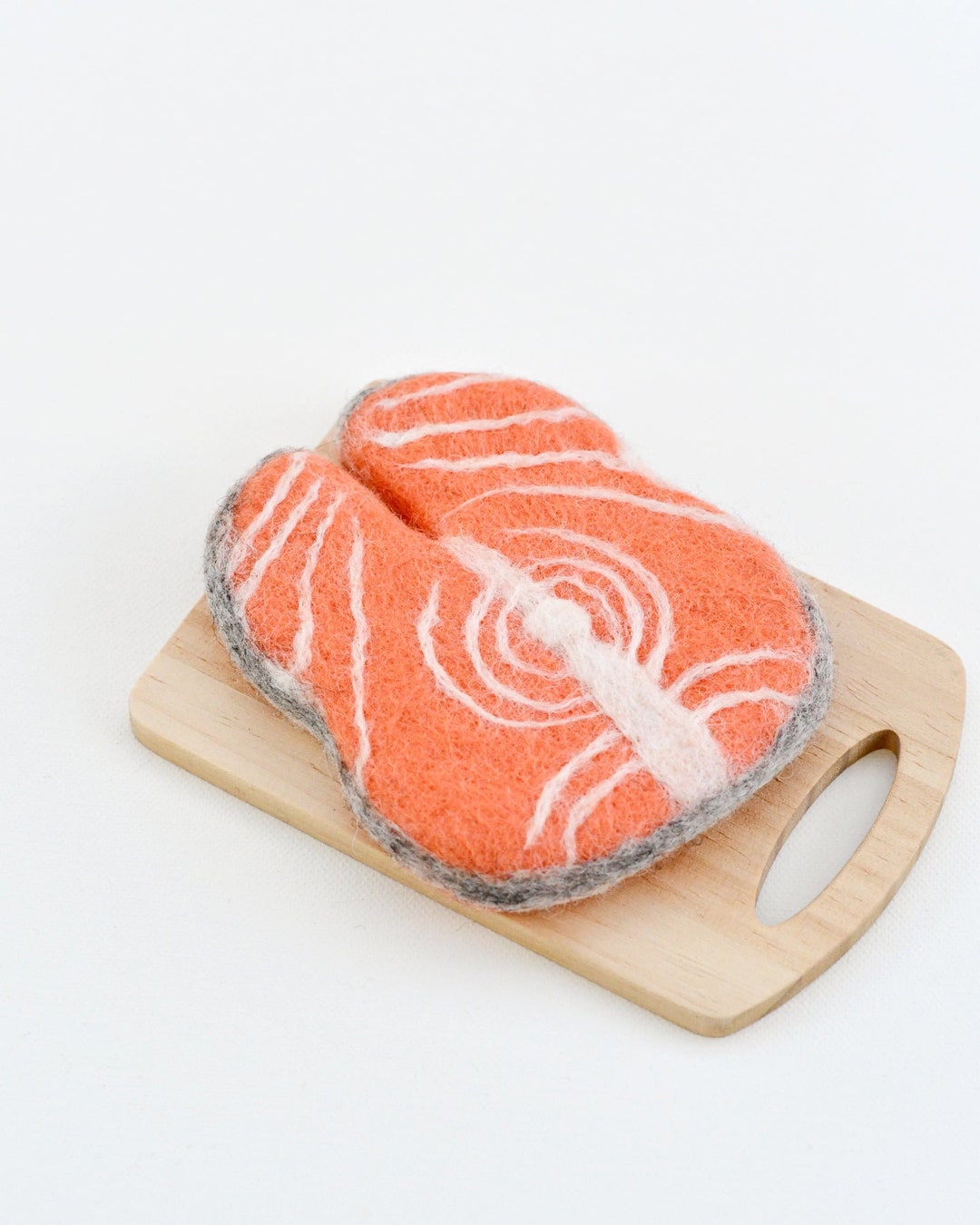 Felt Salmon Slice for Play Shop: Felt Play Food, Play Food for Grocery ...