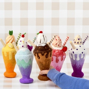 Felt Chocolate Milk Shake Play Food for Pretend Play, Play Kitchen and ...