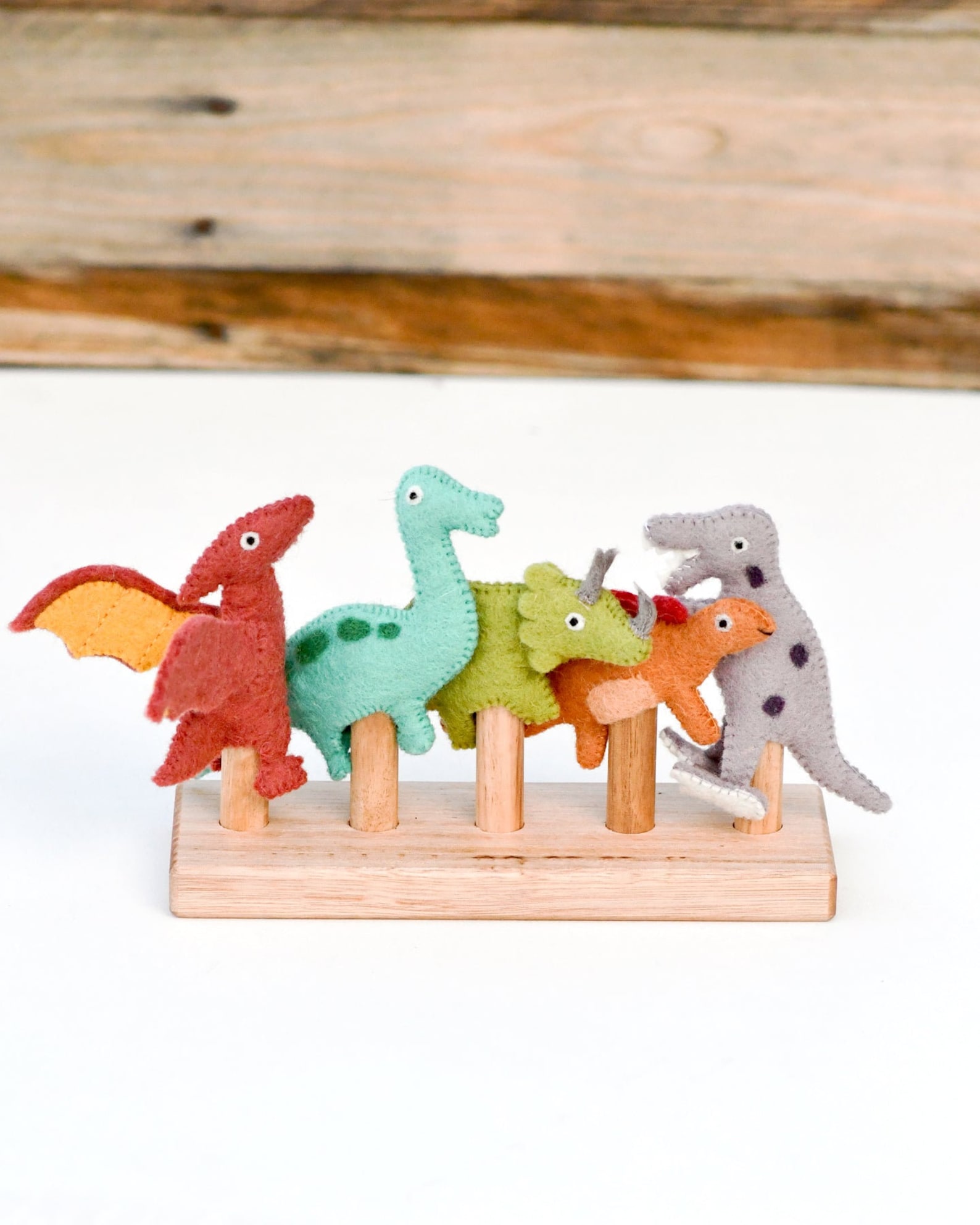 Dinosaur Finger Puppets Set, Brachiosaurus Triceratops Tyrannosaurus ...