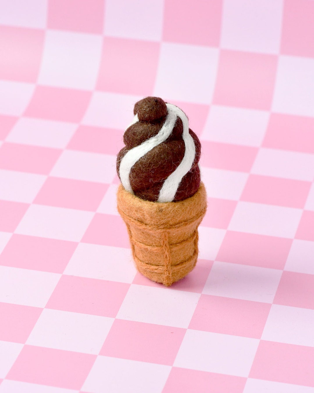 Felt Chocolate Soft Serve Ice Cream, Interactive Felt Chocolate Ice ...