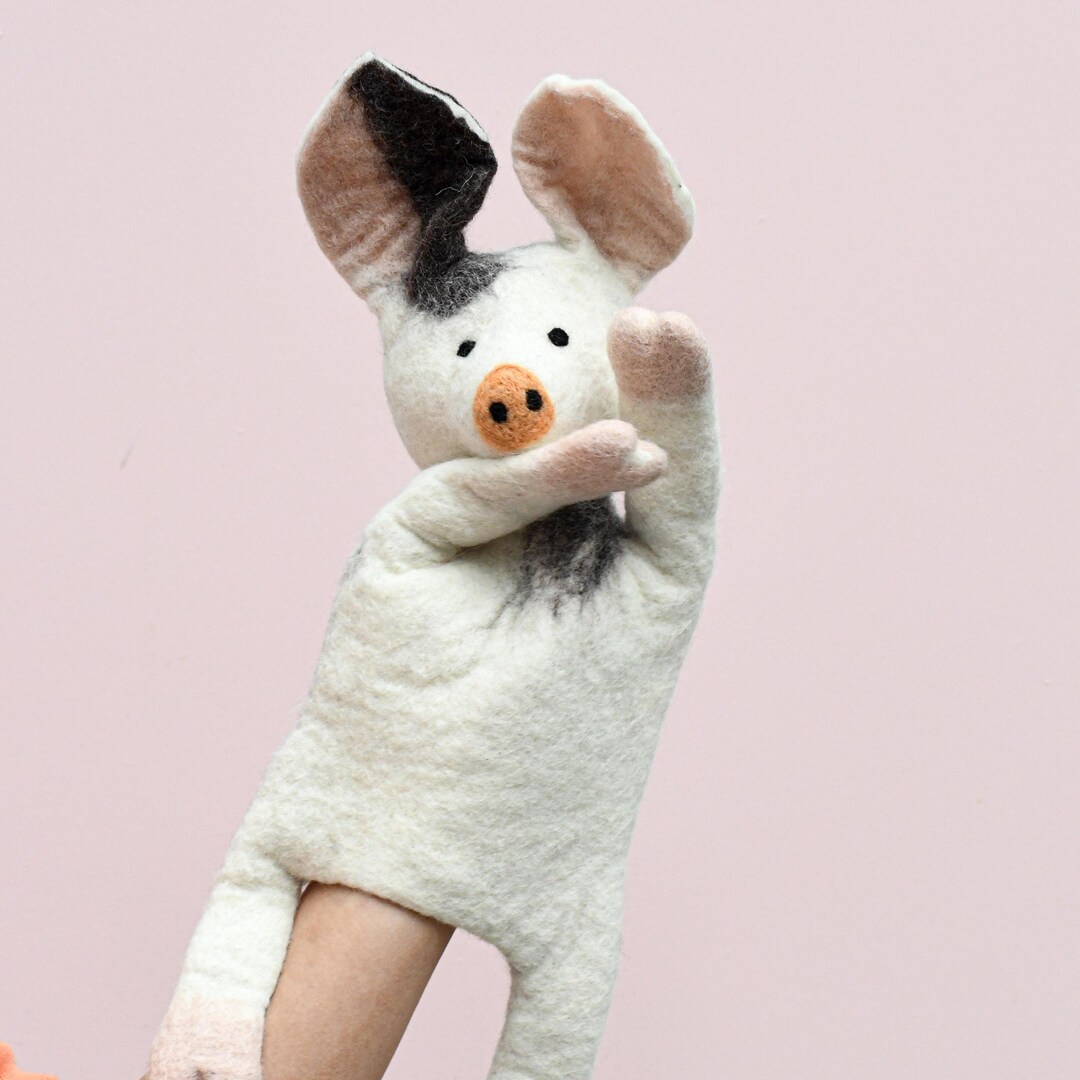 Pig Hand Puppet Piglet: Old Spots Pig Hand Puppet (waldorf Inspired ...