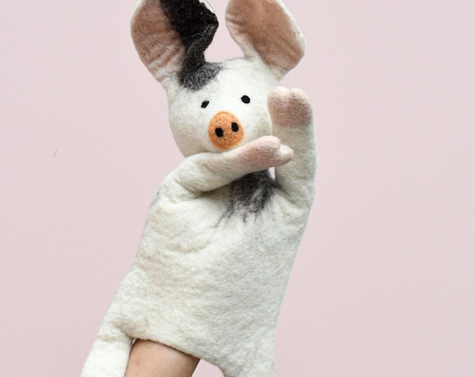 Pig Hand Puppet / Piglet Old Spots Pig Hand Puppet / Waldorf Inspired ...