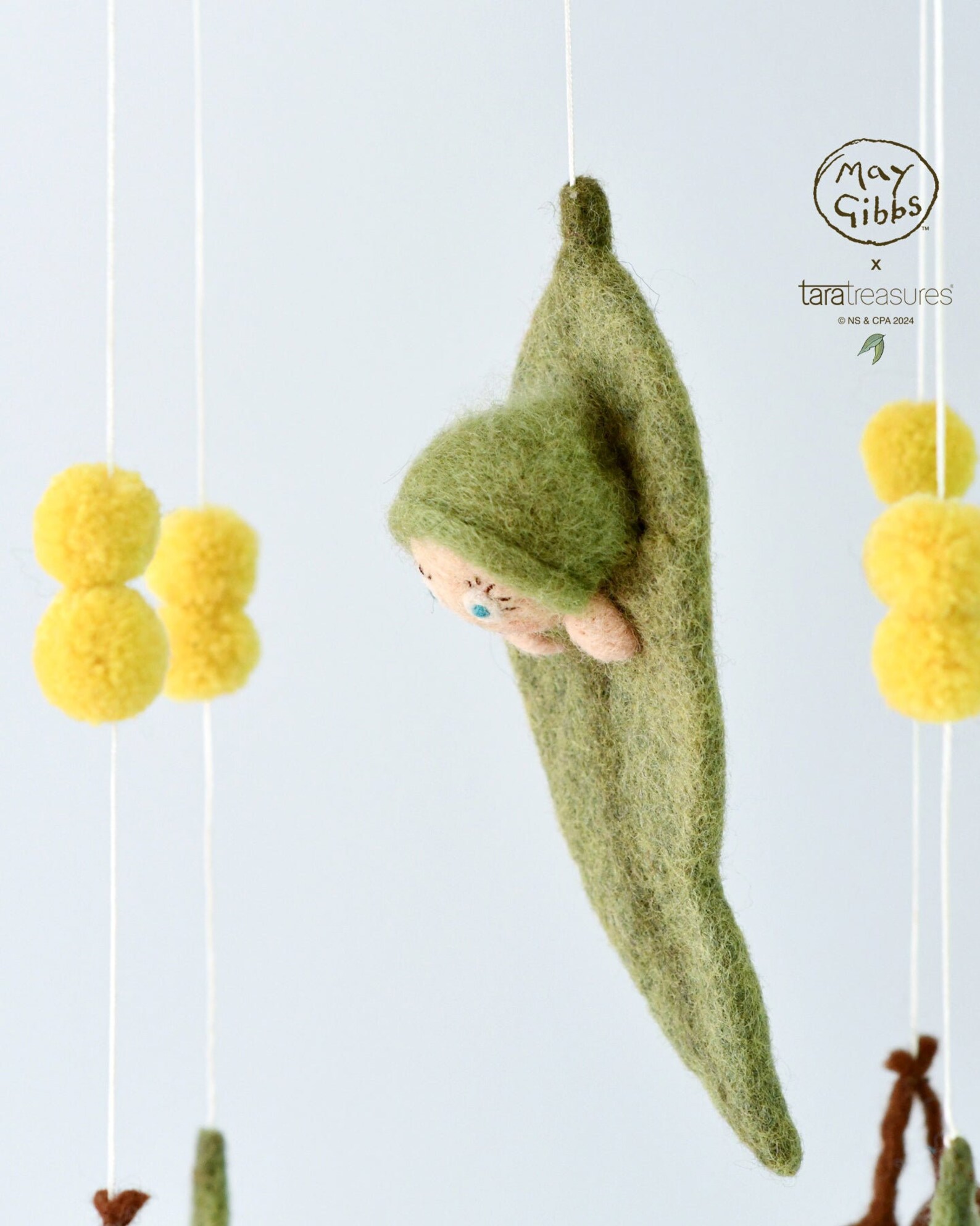 May Gibbs X Tara Treasures, Gumnut Babies Cot Mobile - Snugglepot ...