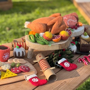 Felt Christmas Ham Feast Play Food Set | Interactive Play Food ...