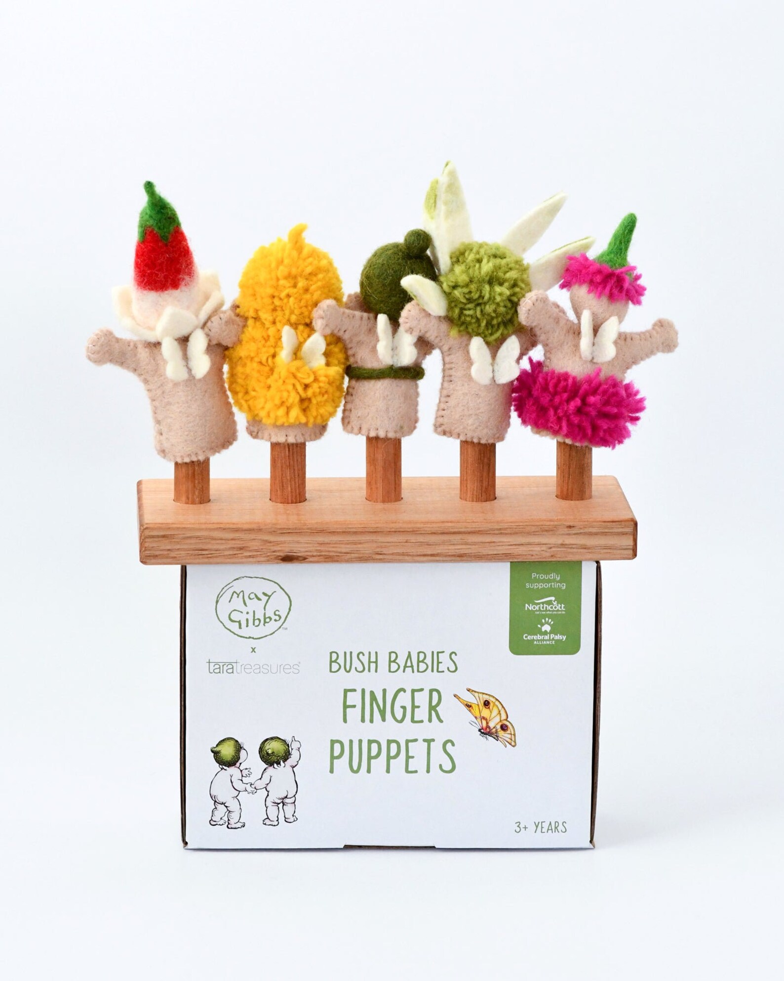 May Gibbs X Tara Treasures - Bush Babies Finger Puppets Set, Felt Bush ...