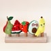 Felt Fruits Finger Puppets Set: Felt Fruit Puppets, Pear, Watermelon ...