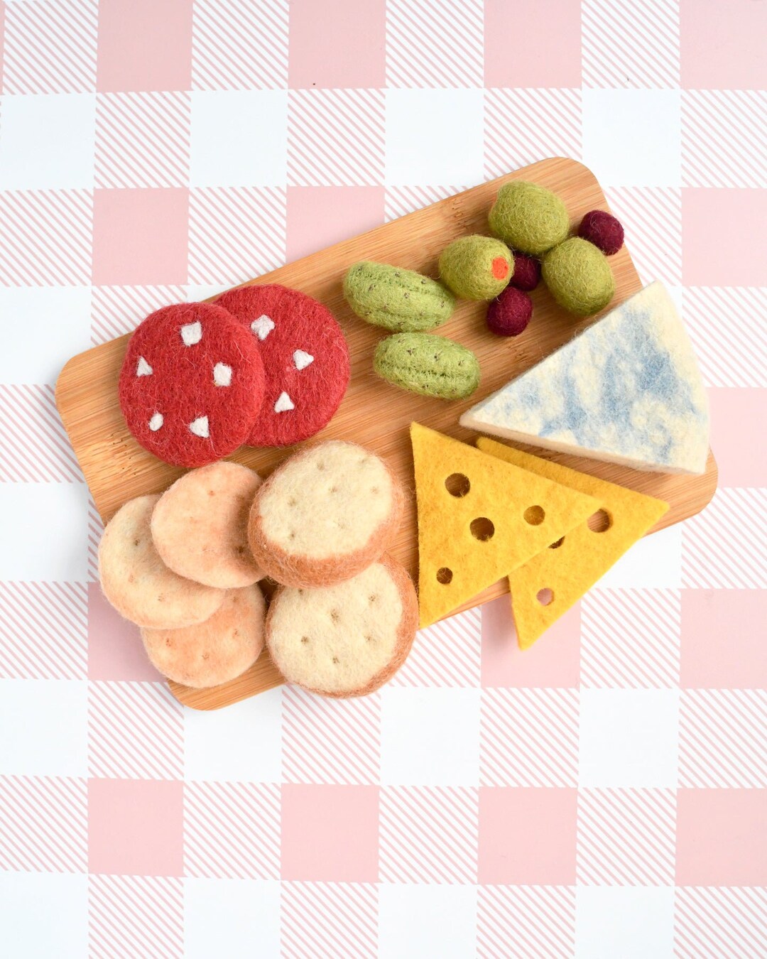 Felt Charcuterie Cheese Platter Play Food Set, Felt Play Food ...
