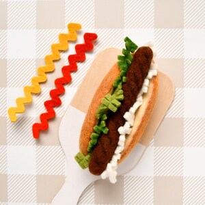 Felt Hot Dog Play Food Set, Hot Dog Toy for Pretend Play, Imaginative ...