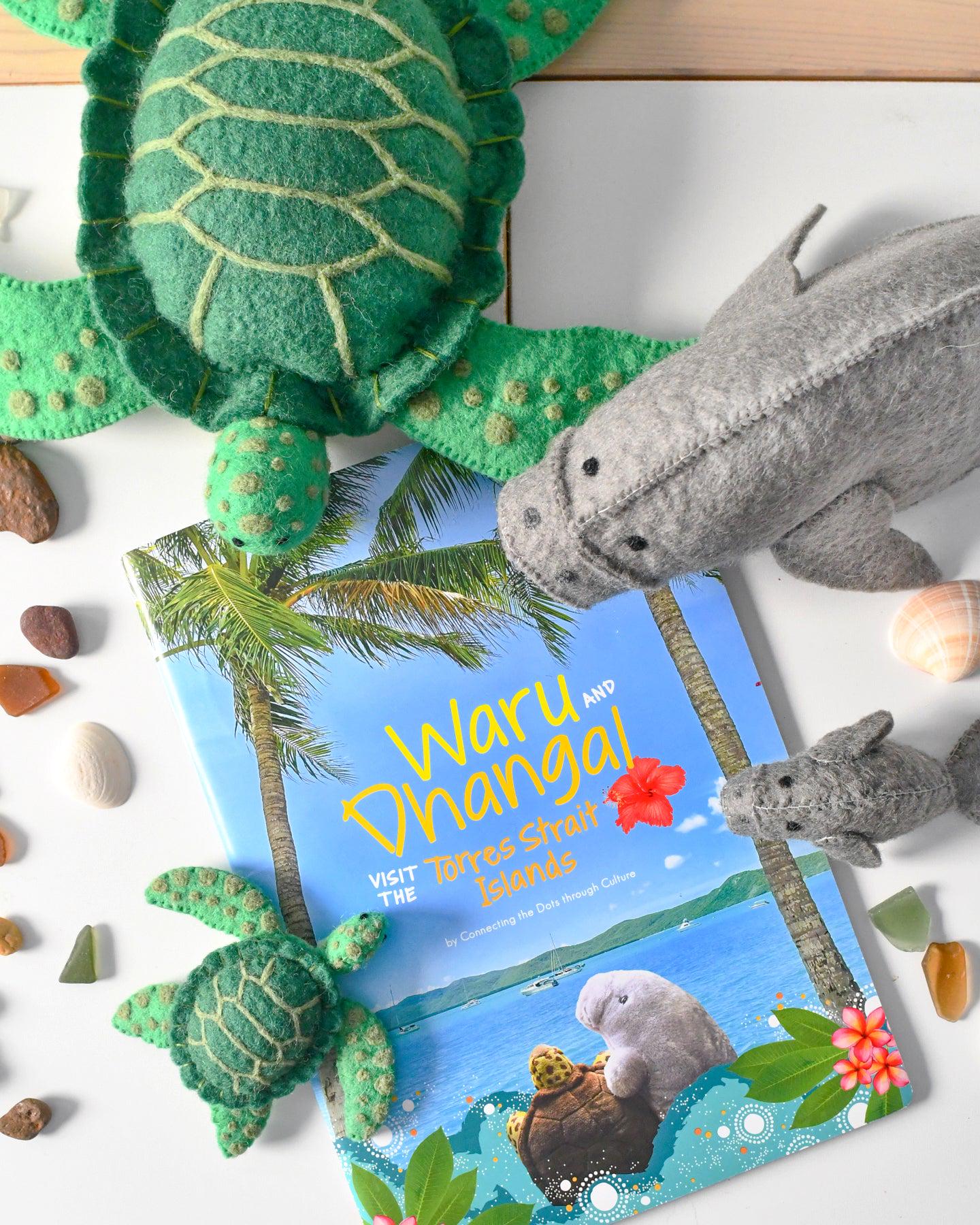 Green Sea Turtle & Dugong Finger Puppets Set | Waru and Dhangal | First ...