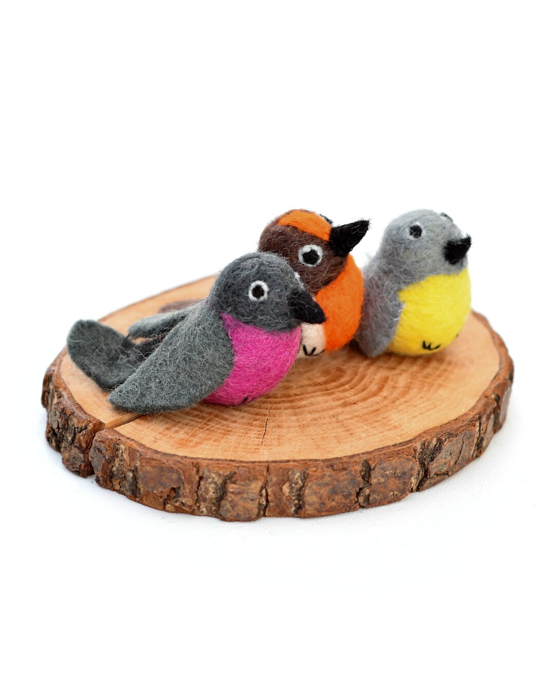 Felt Australian Robins (set of 3 Robin Birds), Felt Pink Robin, Red ...