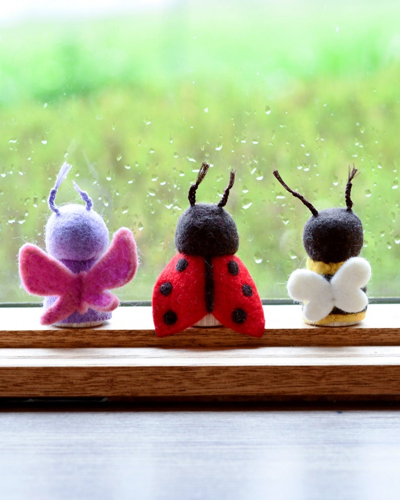 Bugs Insects Peg Dolls Set | Bee, Ladybug and Butterfly | Ethically ...