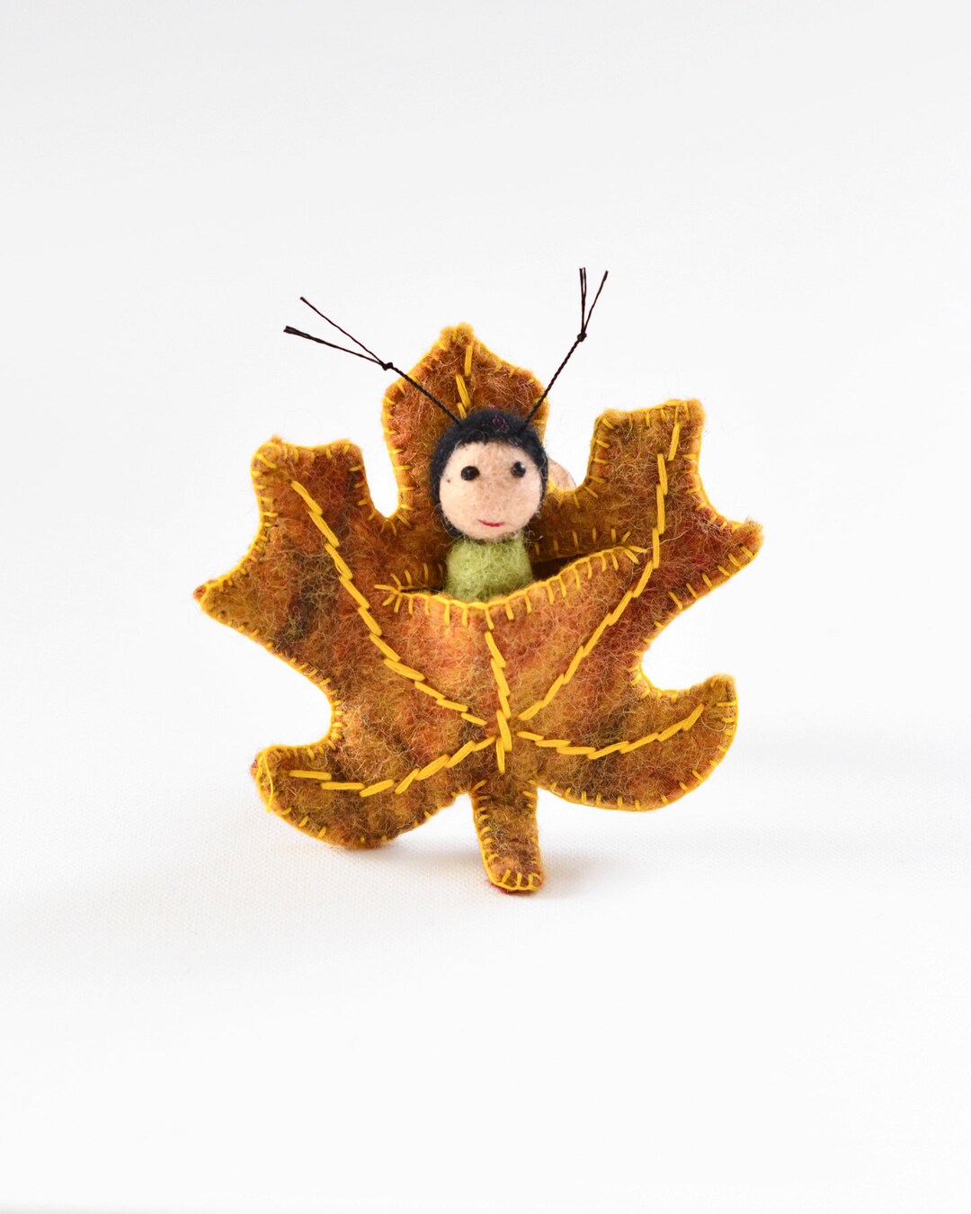 Felt Maple Leaf Bud Baby: Waldorf Inspired Leaf Bed With Bud Baby, Felt ...