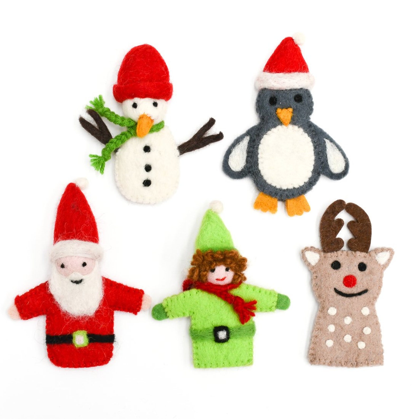 Christmas Santa Finger Puppet Set | Santa Claus, Snowman, Christmas Elf ...