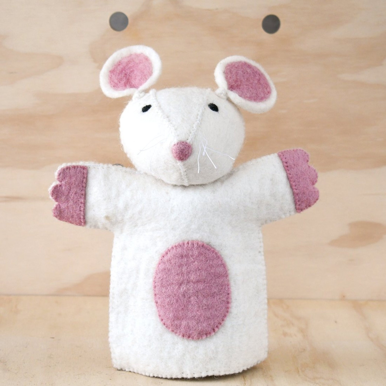 Mouse Hand Puppet / White Mouse Hand Puppet Made From Wool - Etsy