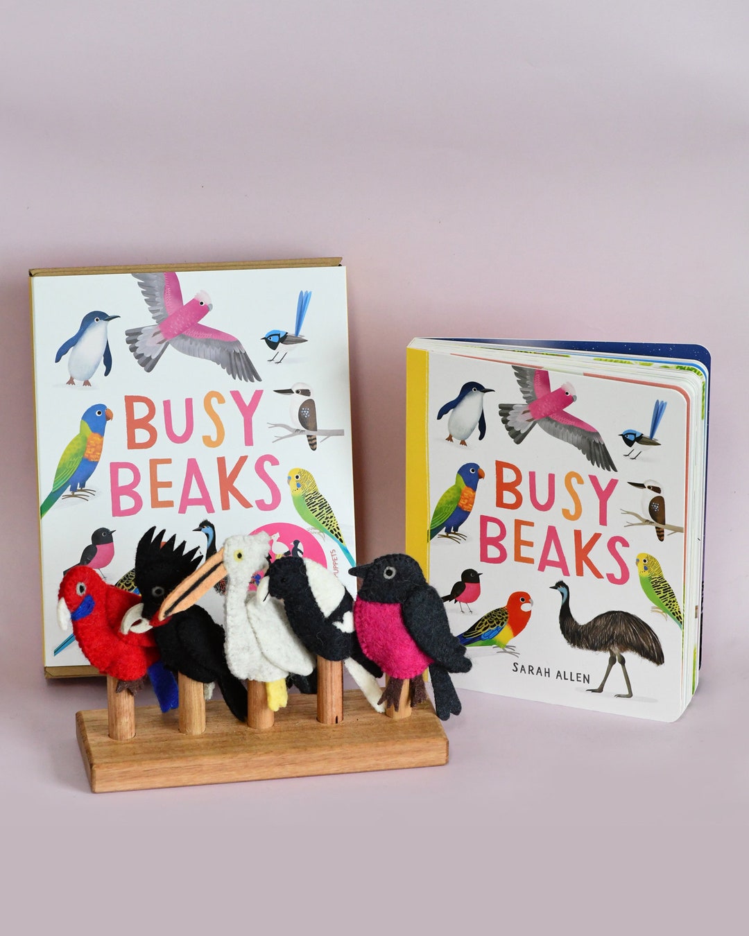 Busy Beaks Finger Puppets and Book Set by Sarah Allen | Australian ...