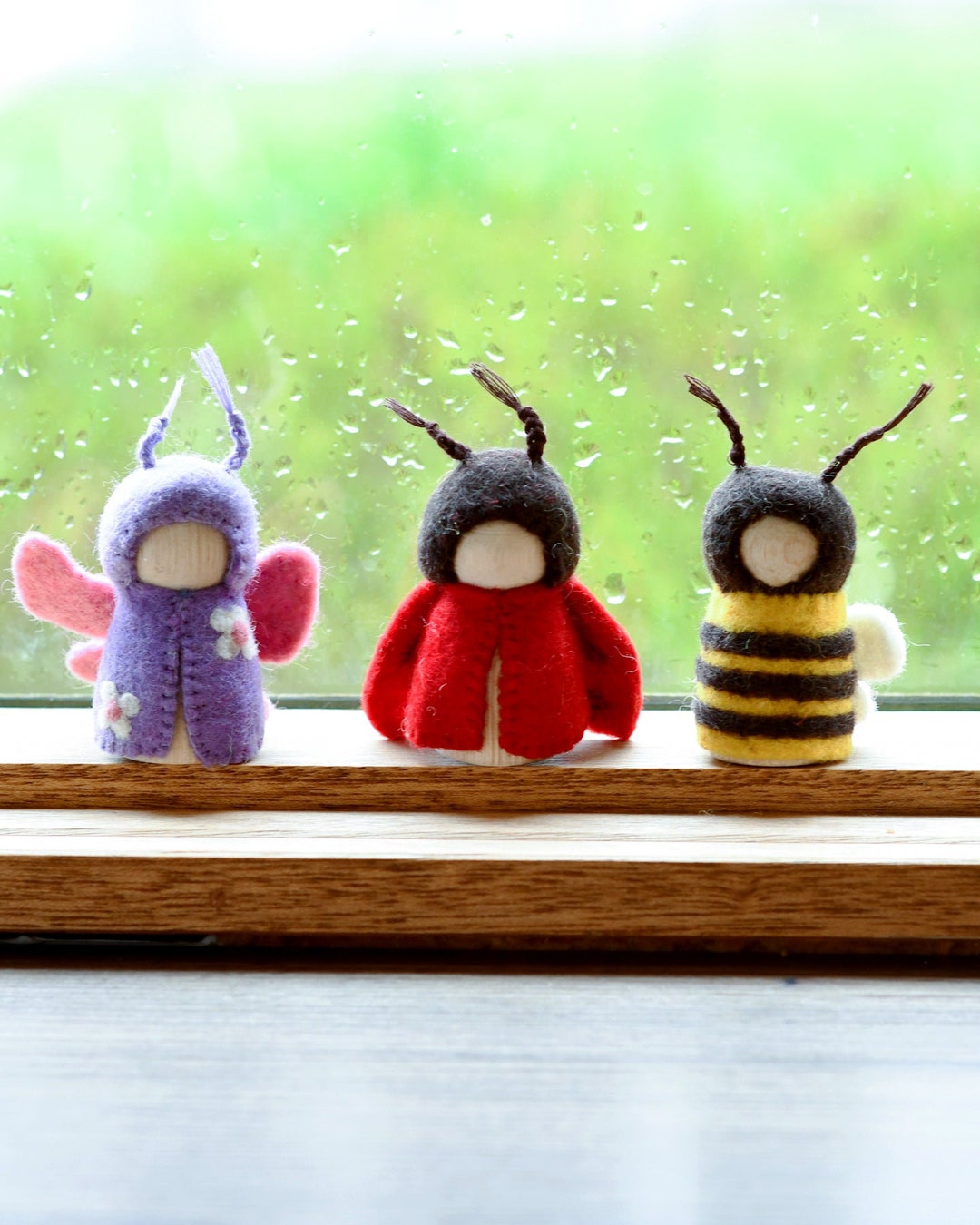 Bugs Insects Peg Dolls Set | Bee, Ladybug and Butterfly | Ethically ...